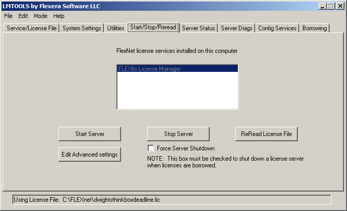 Restarting The License Server — License Server 140 Documentation